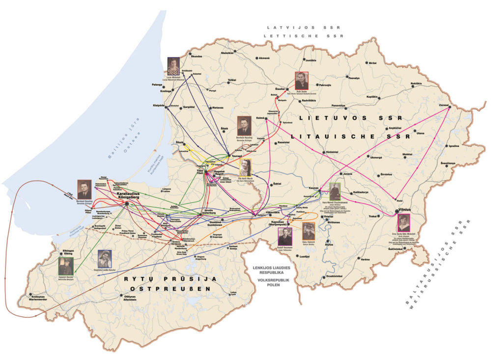 Žemėlapis "Vilko vaikų" klajonės | 100 Lietuvos žemėlapių